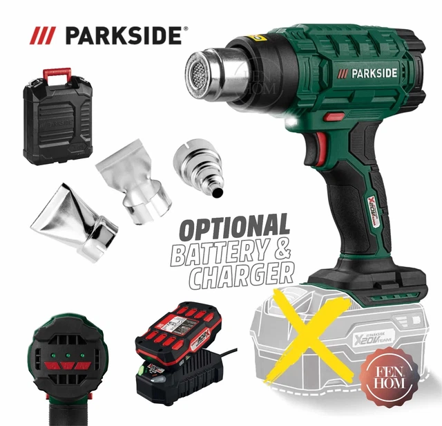 PARKSIDE 20V CORDLESS Hot Heat Air Gun Blower - Optional Battery ...