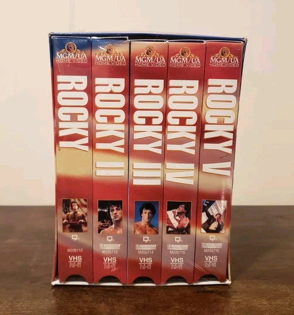 ROCKY COMMEMORATIVE 20TH Anniversary VHS Gift Box Set I II III IV V New ...