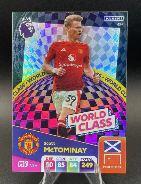 WORLD CLASS SCOTT McTominay Panini 2024/2025 Adrenalyn XL Manchester 24 ...
