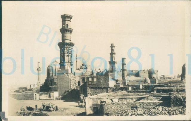 1920S CAIRO THE tombs of the Mamelouks old mosque & citadel real photo ...