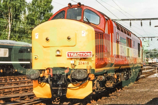 UK DIESEL TRAIN Railway Photograph Of Class 37 Loco 37418. Rm37-1271 £1 ...