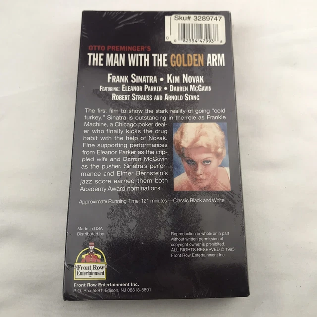 THE MAN WITH The Golden Arm 1955 VHS 121 minutes Frank Sinatra Kim ...