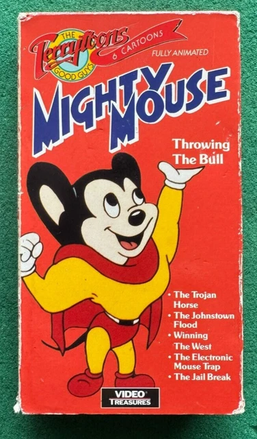 TERRYTOONS CARTOONS MIGHTY Mouse Throwing the Bull 6 Cartoons VHS ...