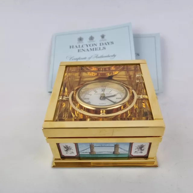 HALCYON DAYS ENAMELS The London Clock Chronometer London Scenes COA £ ...