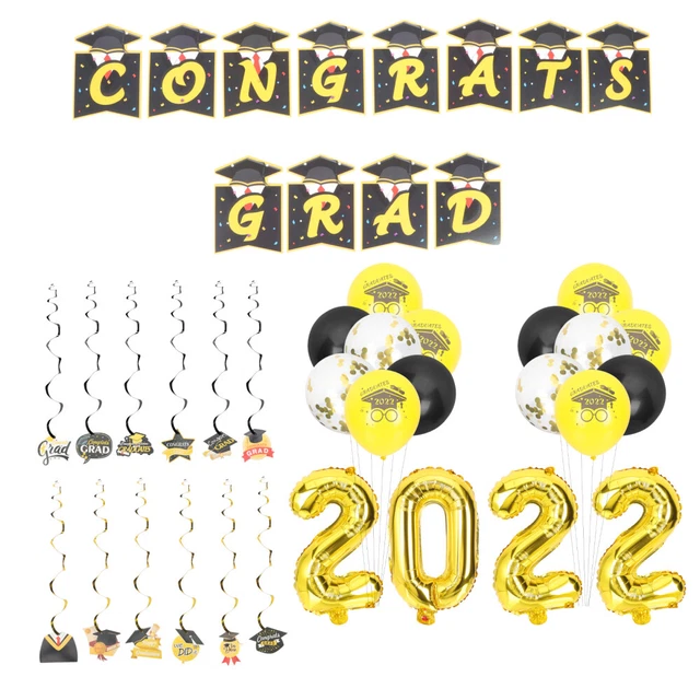 CONGRATS BALLOONS GRADUATION Ceiling Streamer 2022 Graduation Theme ...