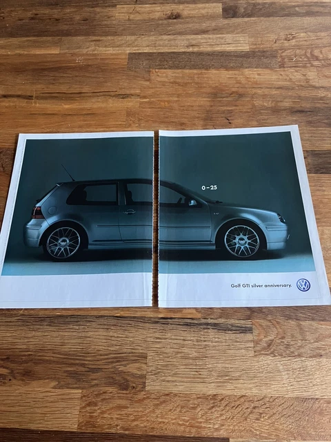 ORIGINAL VW GOLF GTI Anniversary Mk4 Magazine Advert Poster Man Cave A3 ...
