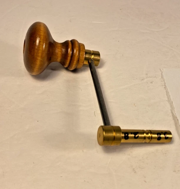 NOS TALL CASE/LONGCASE Grandfather Clock Winding Key/Crank Marked 3.8 ...
