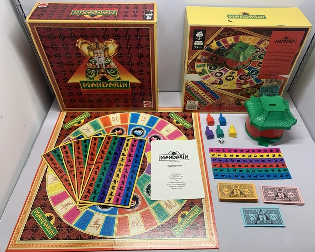 MATTEL MANDARIN BOARD Game 1990 100% Complete with Instructions ...