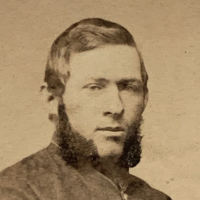 ANTIQUE CDV PHOTOGRAPH Handsome Soldier Mutton Chops Civil War ...