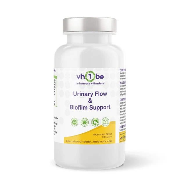 URINARY FLOW & Biofilm Support 60 Capsules - Round PET Bottle Food ...