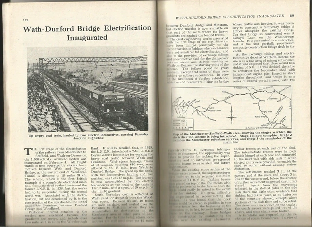 DUNFORD BRIDGE Wath Woodhead Wombwell Electrification Railway Magazine ...