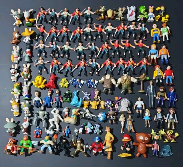LARGE BUNDLE OF Vintage Small Action Mini Figures From 1980s ? Onwards ...