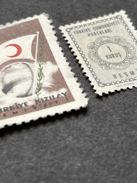 NAES UNFRANKED TURKEY Stamp Türkiye Kurus Postalari Europe Old Vintage ...