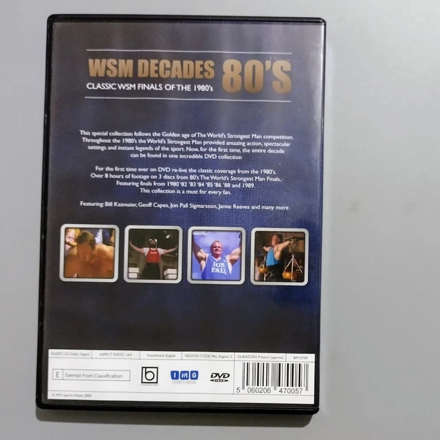 WORLDS STRONGEST MAN Decades 80s Classic WSM 1980s Finals Strongman DVD ...