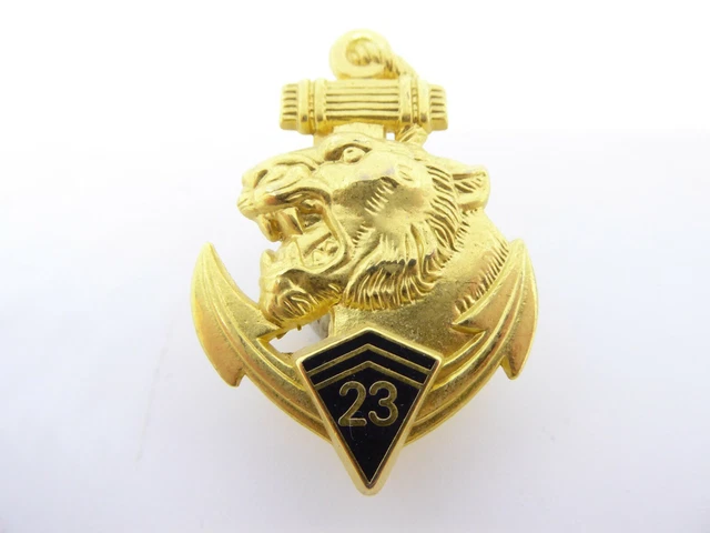 MILITARY BADGE - 23th MARINE INFANTRY BATTALION - PROMOTED - H278 £20. ...