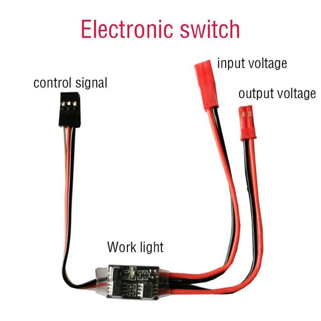 NEW RC-REMOTE CONTROLLED AUX on/Off Electronic Switch JST Male &Female ...