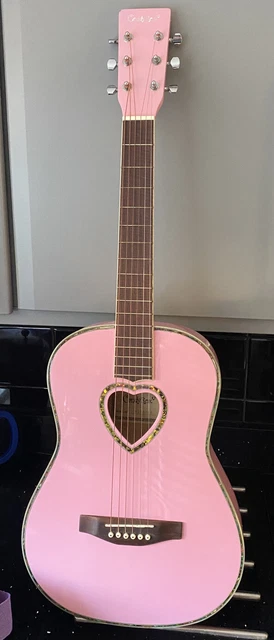 TECHNOTE PINK CANDY Rox 3/4 Guitar with Case, Strap, Spare Strings ...