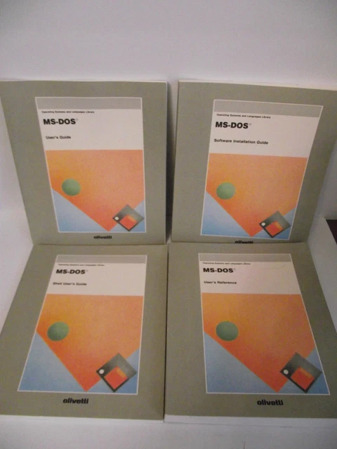 OLIVETTI MS-DOS 4.0 Manual Set 1990 Vintage Computer $35.00 - PicClick CA