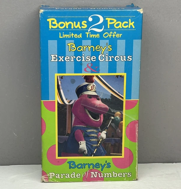 BARNEY & FRIENDS Exercise Circus Parade of Numbers 2 Pack VHS Video ...