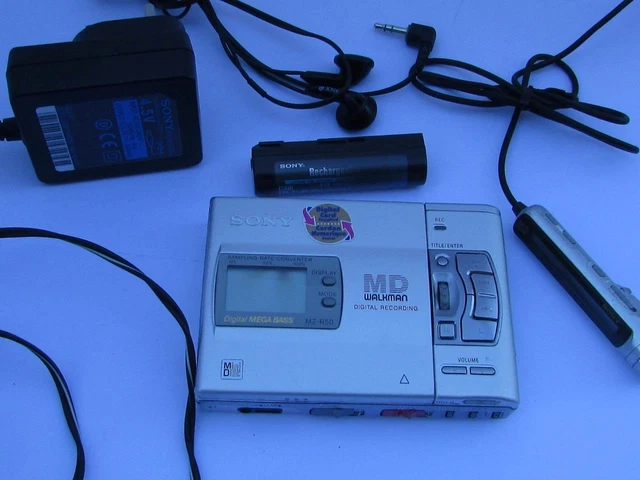 RARE SONY MZ-R50 Minidisc Player / Recorder Remote Earphones - Buy It ...