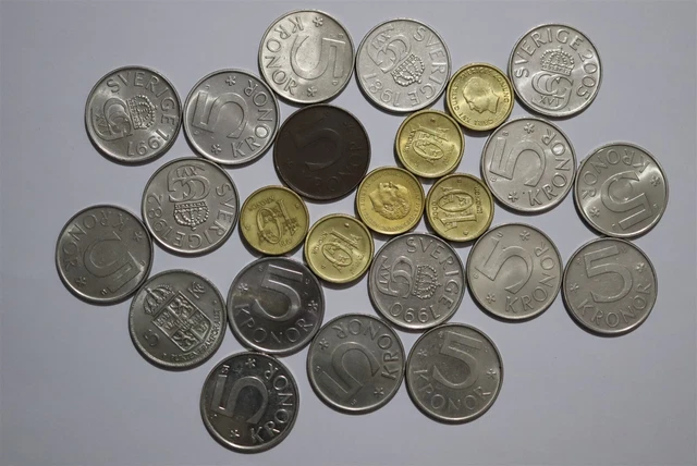 🧭 🇸🇪 SWEDEN 5 + 10 Kronor Super Coin Collection B53 #143 Yh18 $50.76 - PicClick CA