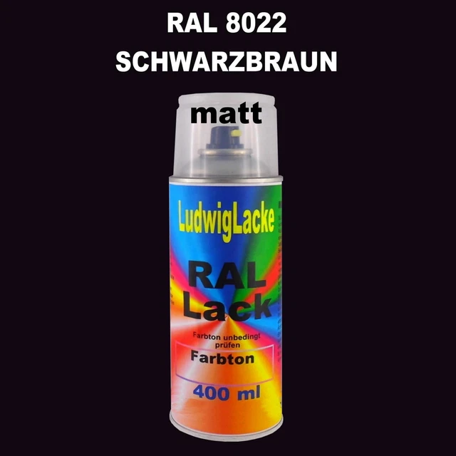 RAL 8022 NOIR BRUN Mat En Spray De 400ml 1K EUR 14,91 - PicClick FR