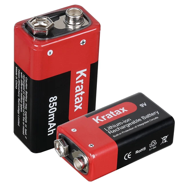 850MAH 9V LITHIUM ion Rechargeable Batteries 9 Volt Li-ion Battery pack ...