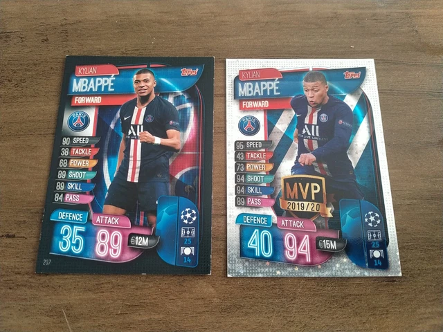 KYLIAN MBAPPE MATCH Attax Cards Paris Saint Germain Tops Cards X 2 £4. ...