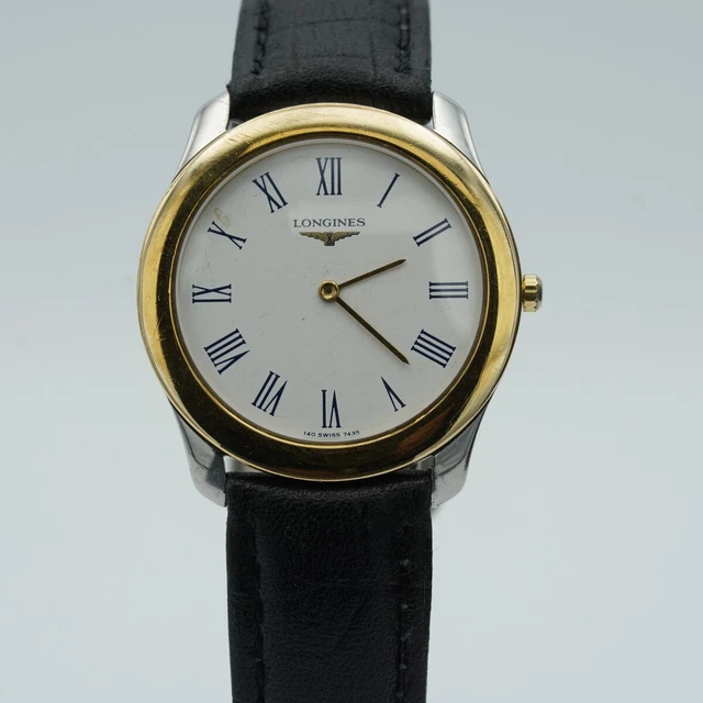 LONGINES GRANDE CLASSIQUE Quartz Montre Homme Acier 35MM Vintage Plaqué Or L279 EUR 558,90 ...