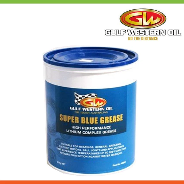 NEW * GULF WESTERN * SUPER BLUE GREASE LITHIUM COMPLEX - 2.5KG - 42562 ...