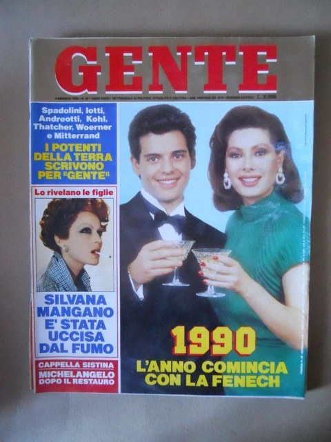 GENTE N 53 1989 Edwige Fenech Silvana Mangano Simona Marchini Costanzo ...