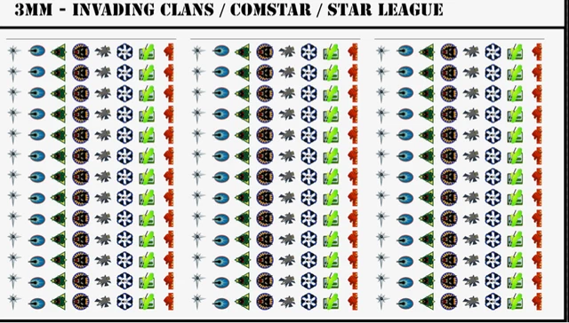 BATTLETECH STD WATERSLIDE Decals - 3mm Invading Clans/ComStar/Star ...