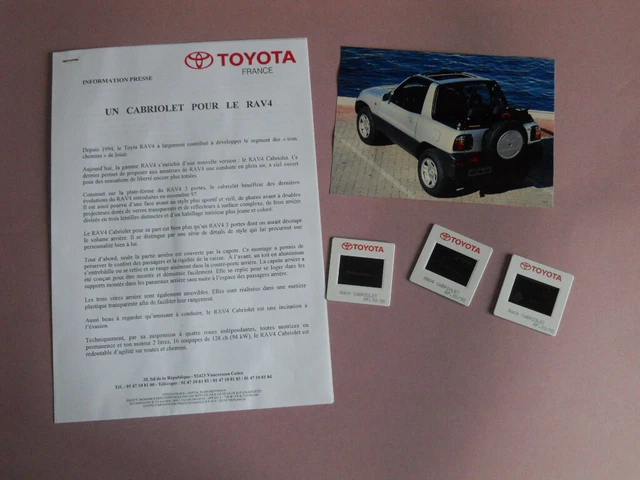 TOYOTA RAV4 CABRIO brochure dossier de presse media press kit - édition ...