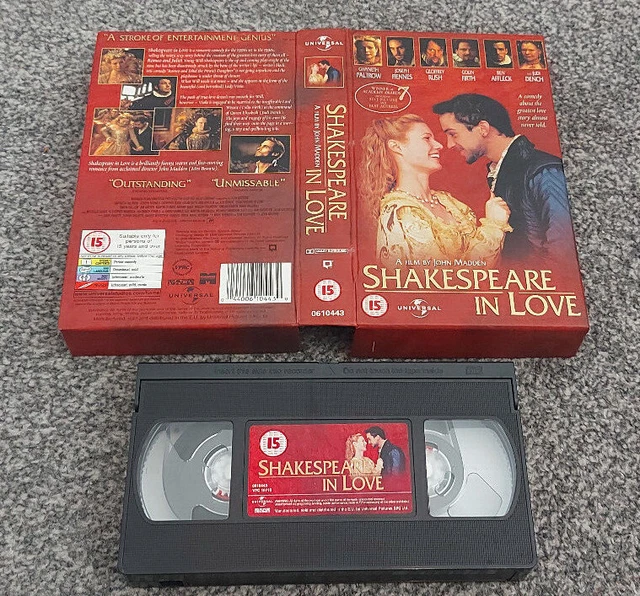 SHAKESPEARE IN LOVE Gwyneth Paltrow Joseph Fiennes Pal Vhs Video £2.00 ...