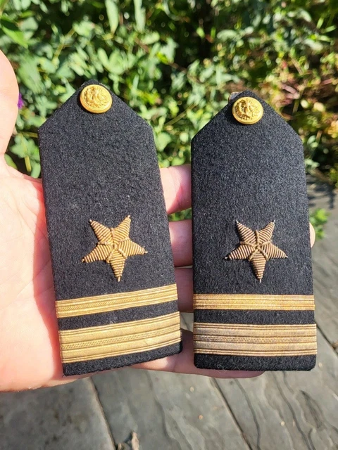 WW2 US NAVY USN Officer Lieutenant Shoulder Boards Epaulettes Rank ...