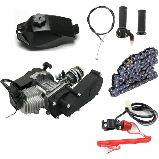 2-TAKT 49CC EINZYLINDER Komplettmotoren Motor Kit Für Pocket Bike Mini ...