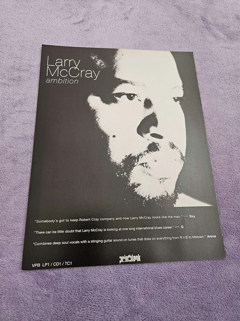 FRAMED MAGAZINE ADVERT 12X9" Larry Mccray : Ambition £19.99 - PicClick UK