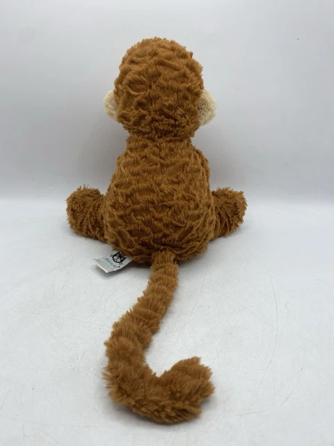 JELLYCAT FUDDLEWUDDLE RUST Brown Monkey Textured Beanie Soft Cuddly ...