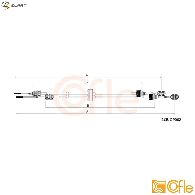 CABLE PULL MANUAL TRANSMISSION 92.2CB.OP002 FOR OPEL ZAFIRA/MPV CORSA/Van 1.7L £65.05 - PicClick UK
