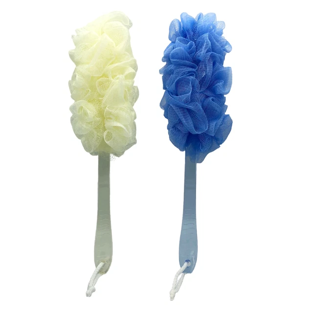 DUSCHSCHWAMM MIT GRIFF Mesh Badeschwamm Rückenbürste - Schwamm 2 er Set EUR 14,99 - PicClick DE