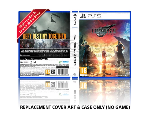 FINAL FANTASY VII Rebirth PS5 Replacement Box Art Cover Inlay & Case NO ...