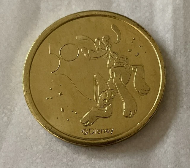 WALT DISNEY WORLD Pluto 50th Anniversary Celebration Gold Coin ...