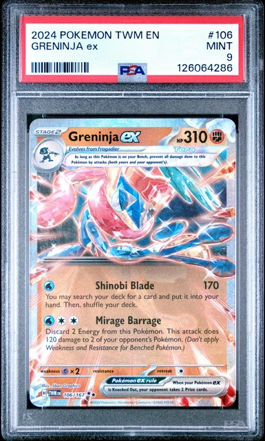 2024 POKEMON TWM En-Twilight Masquerade #106 Greninja Ex Psa 9 £13.24 - PicClick UK