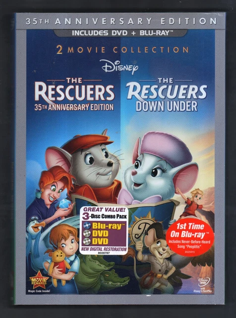 BLU-RAY / DVD Movie : Disney The Rescuers - The Rescuers Down Under ...