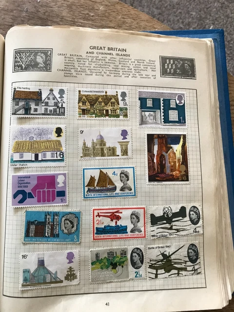 FRANCOBOLLI POSTALI MONDIALI su un francobollo Pelham commonwealth mondiale pagina album EUR 1 ...