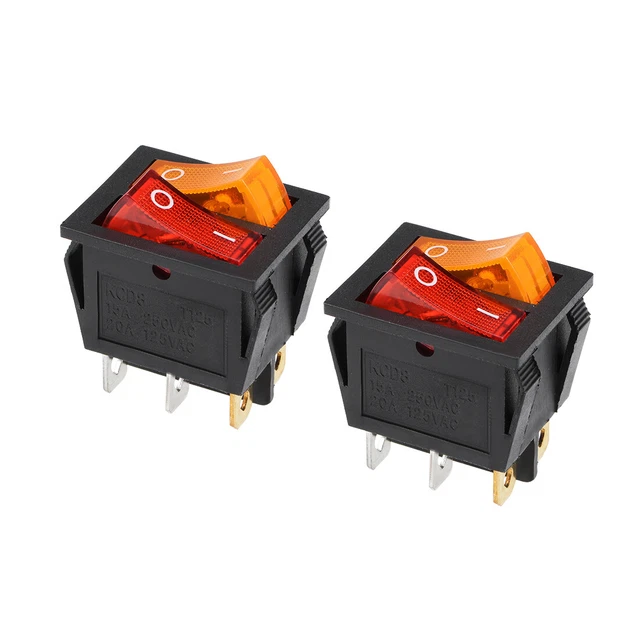 DOUBLE POSITION ROCKER Switch Toggle Switch ON/OFF AC 250V/15A 125V/20A 2pcs $13.26 - PicClick AU