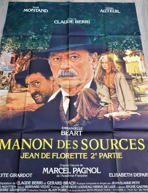 MANON DES SOURCES Affiche ORIGINALE Poster 120x160cm 47"63 1986 Montand ...