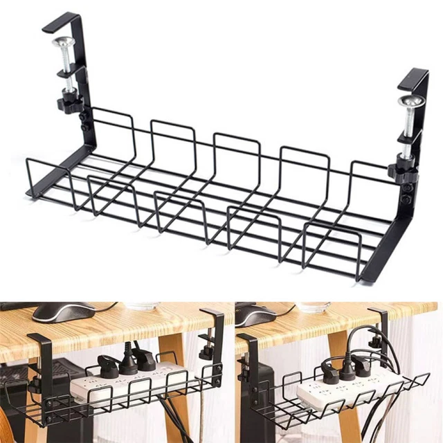 UNDER DESK CABLE Management Tray Cord Holder Storage Office Home NO ...