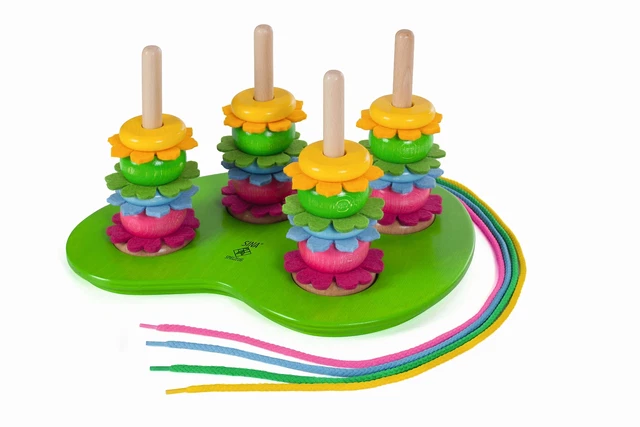 JOUET EN BOIS Jeu D'Encastrement De Flower Power ?? Lxlxh 310x245x100mm ...