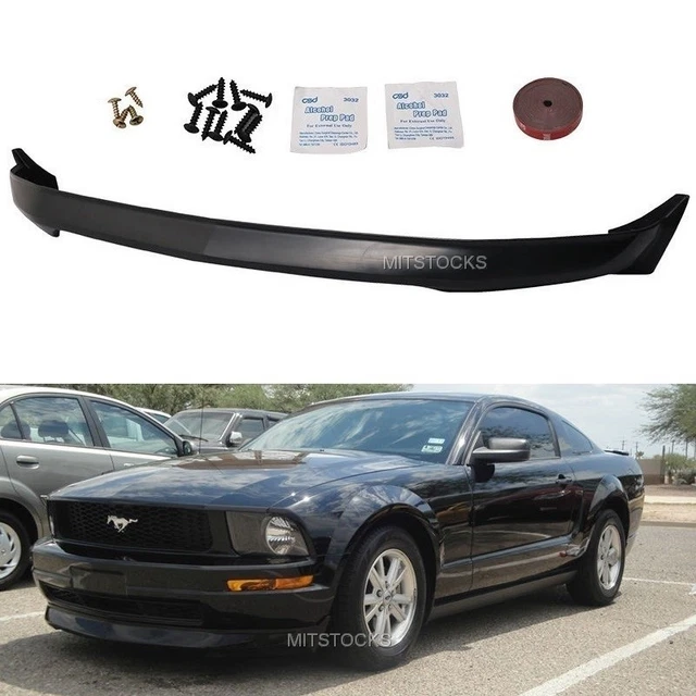 FOR 05-09 MUSTANG V6 Only 3C Pu Black Urethane Front Chin Bumper Lip ...